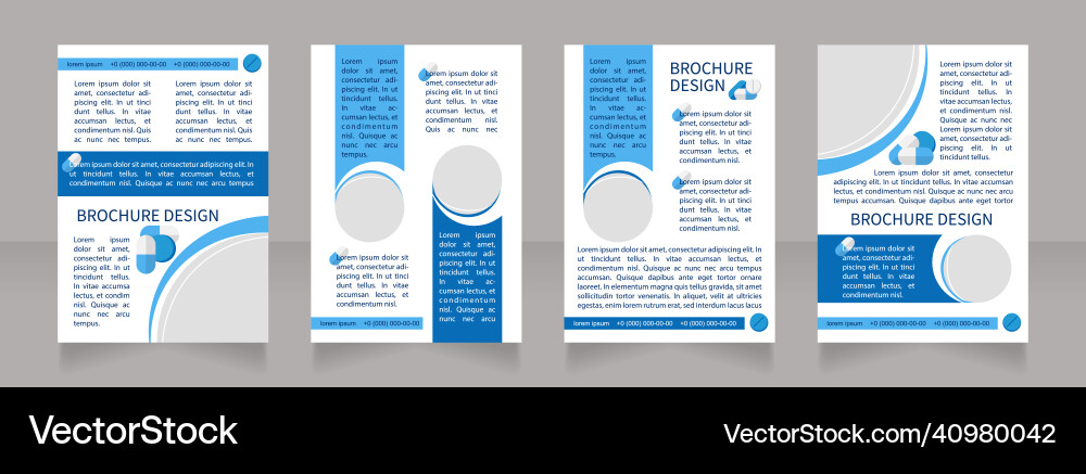 Diarrhea reasons and medication blank brochure Vector Image