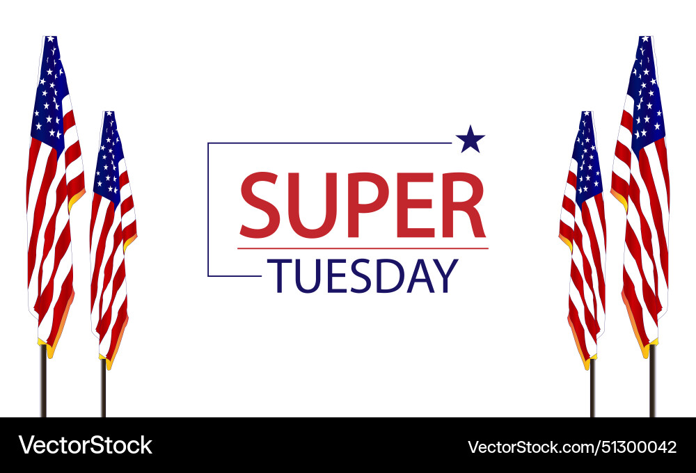 Elevate your super tuesday style with usa flag Vector Image