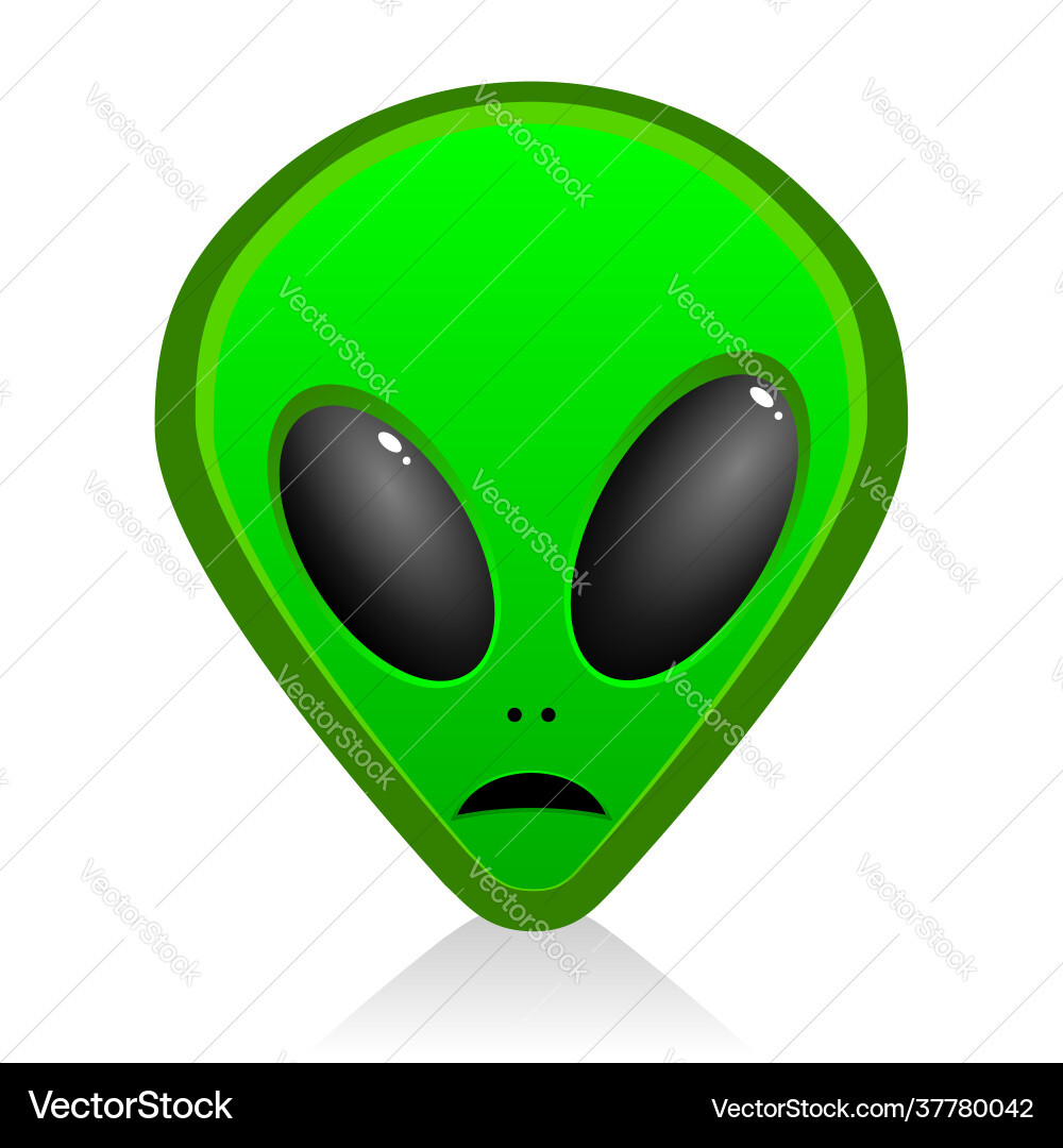 Emoji emoticon - ufo alien Royalty Free Vector Image