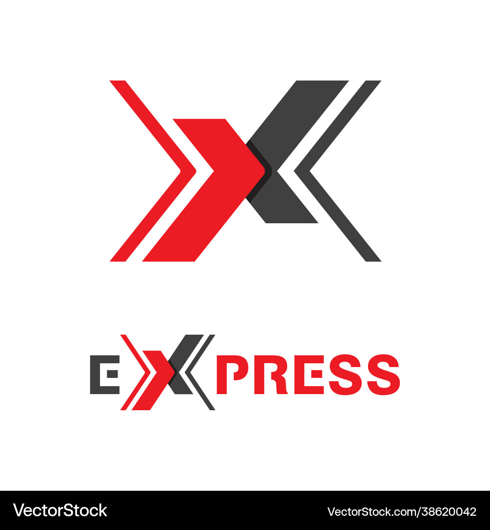 Express logo icon design template Royalty Free Vector Image
