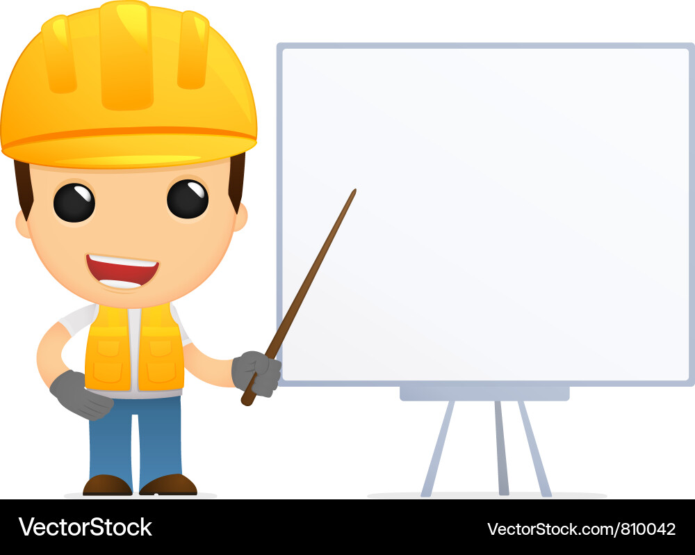 Funny cartoon builder Royalty Free Vector Image
