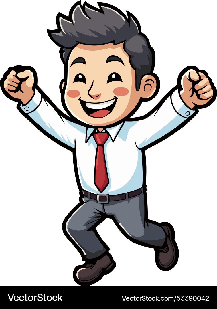 Funny cartoon manager Royalty Free Vector Image