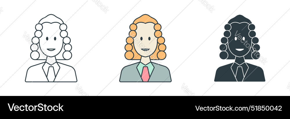 Judge icon symbol isolated on white background Vector Image