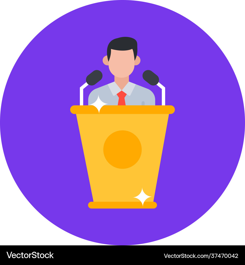 Orator Royalty Free Vector Image - VectorStock