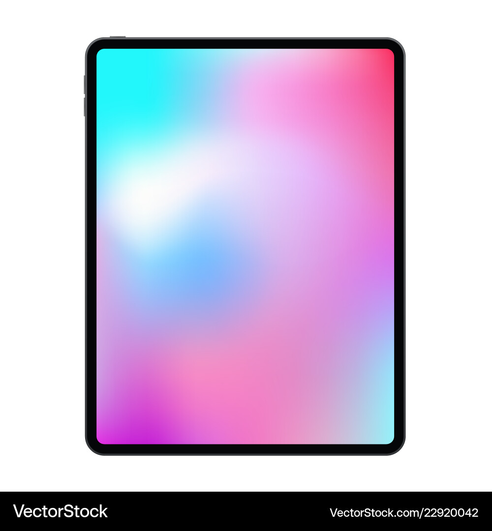Premium Tablet Mockup - Realistic & Frameless Vector Image