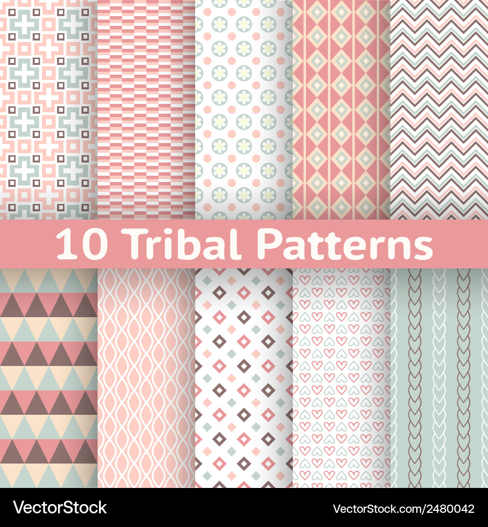 Tribal Aztec Patterns - Seamless Tile Royalty Free Vector