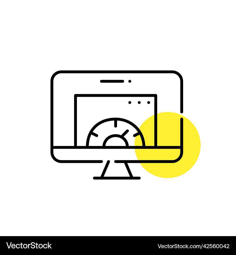 Website traffic and speed pixel perfect editable Vector Image