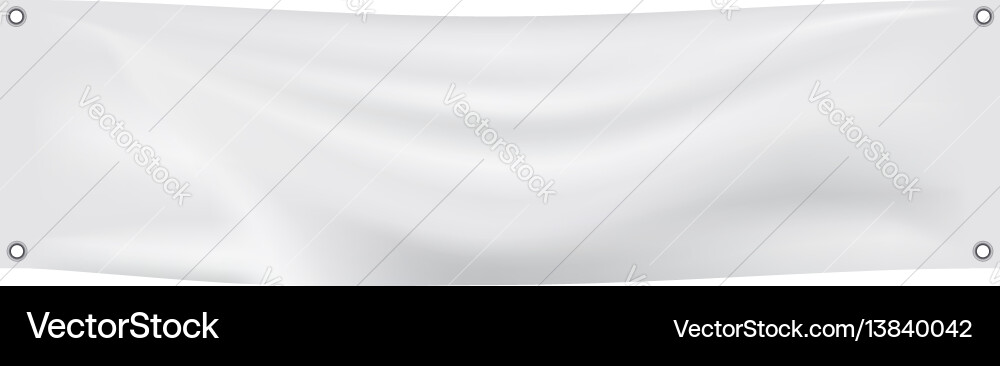White banner mockup realistic style Royalty Free Vector