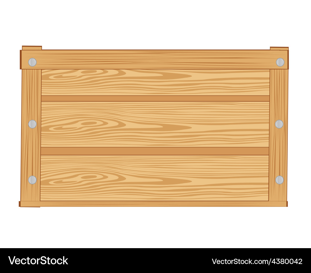 Wooden box Royalty Free Vector Image - VectorStock