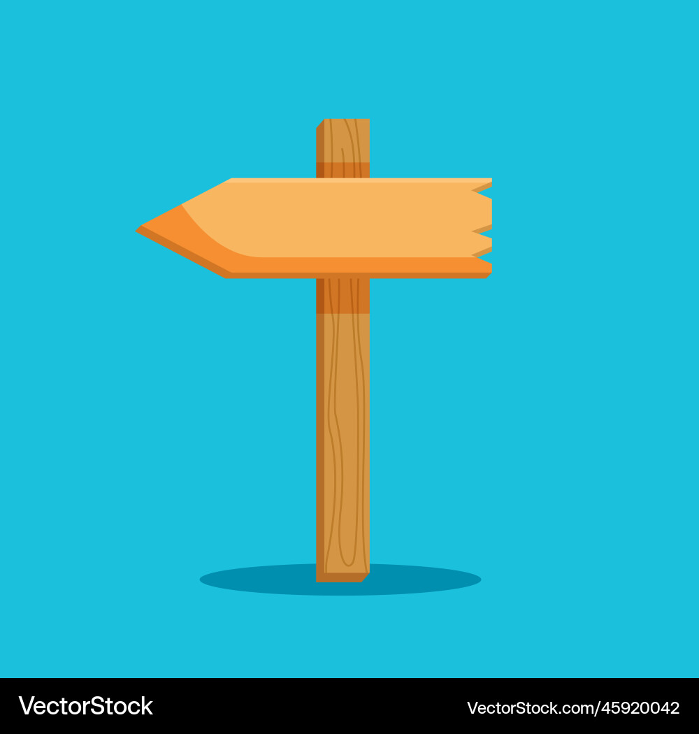 Wooden sign board cartoon Royalty Free Vector Image
