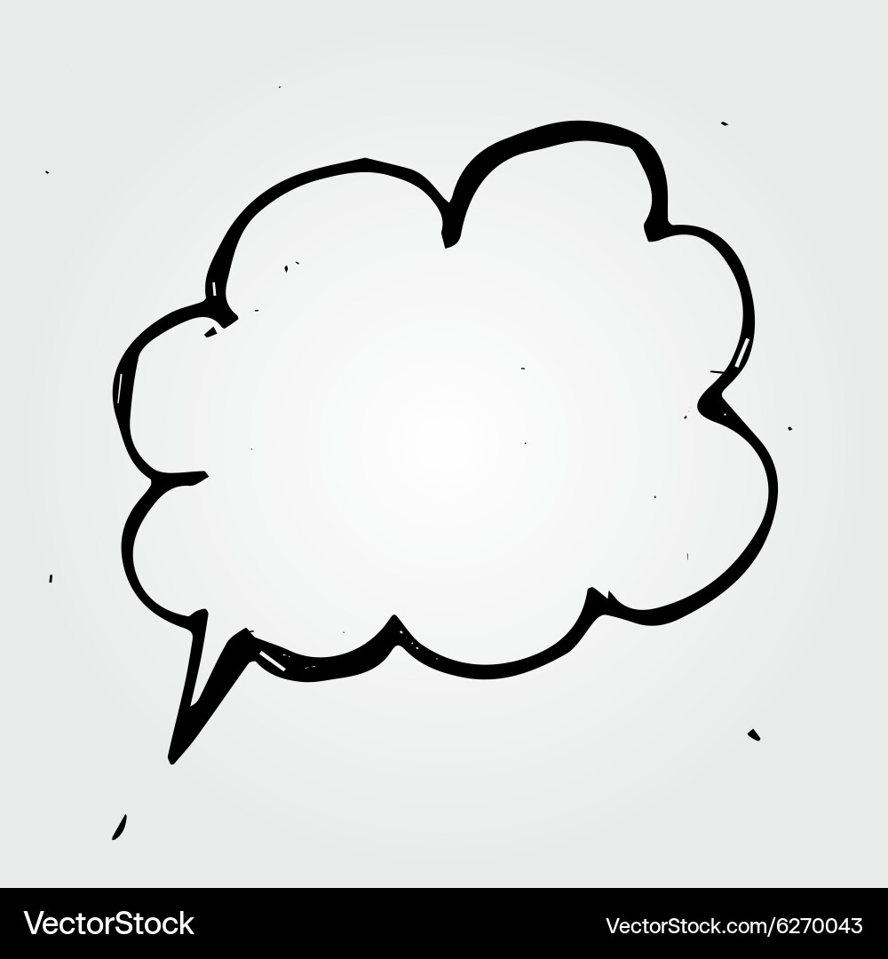 Abstract bubble isolated hand drawn Royalty Free Vector