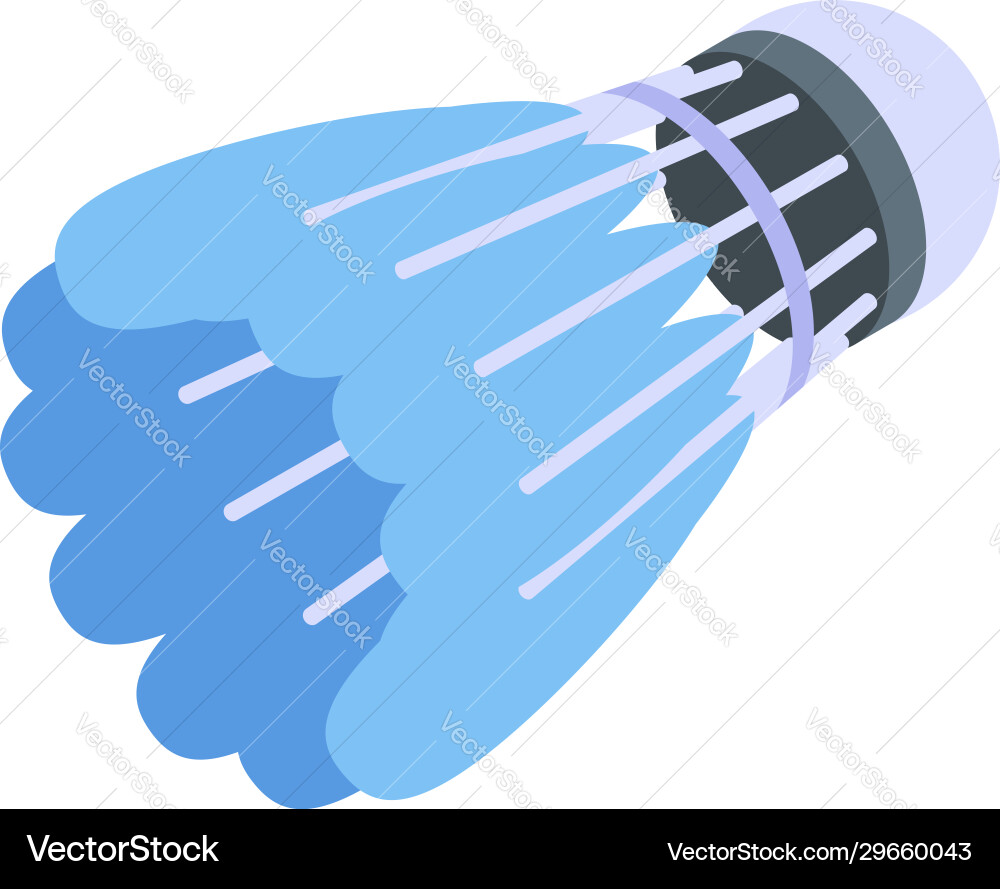 Badminton shuttlecock icon isometric style Vector Image