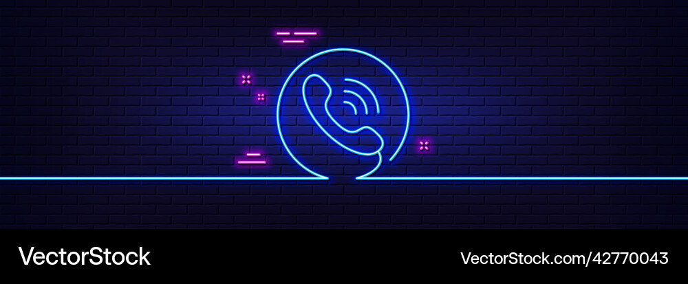 Call center service line icon phone support sign Vector Image