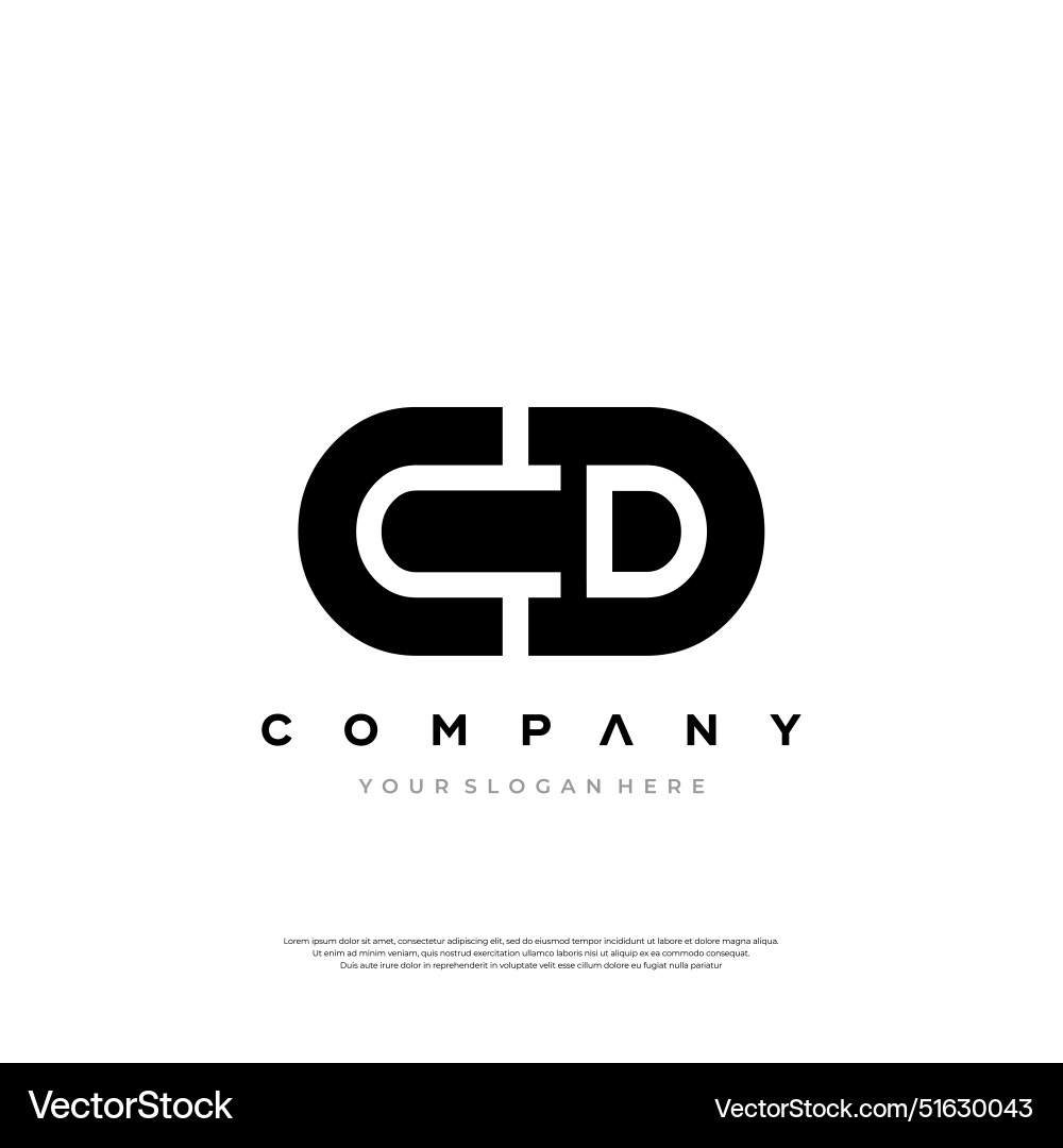 Cd monogram elegance Royalty Free Vector Image