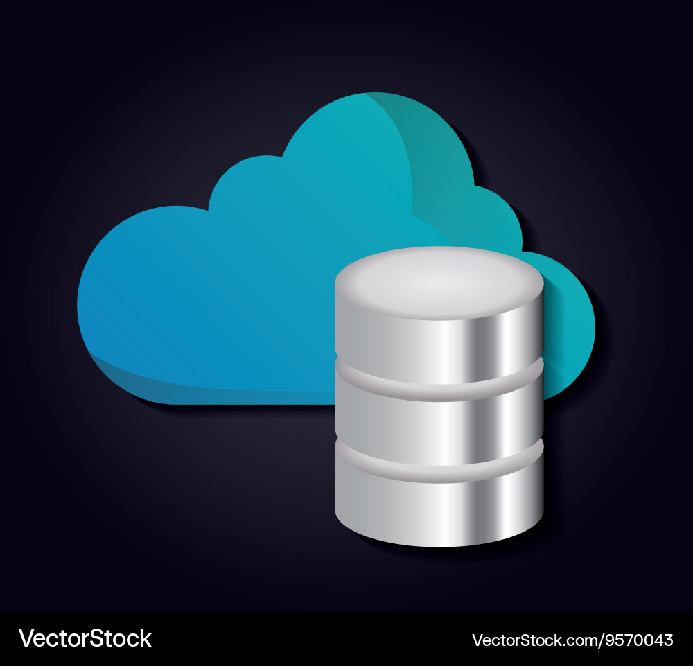 Data center icon technology design Royalty Free Vector Image