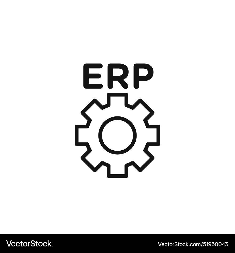 Enterprise resource planing or erp logo sign Vector Image