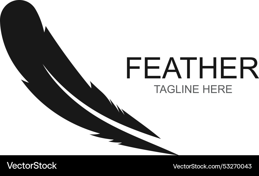 Feather logo Royalty Free Vector Image - VectorStock
