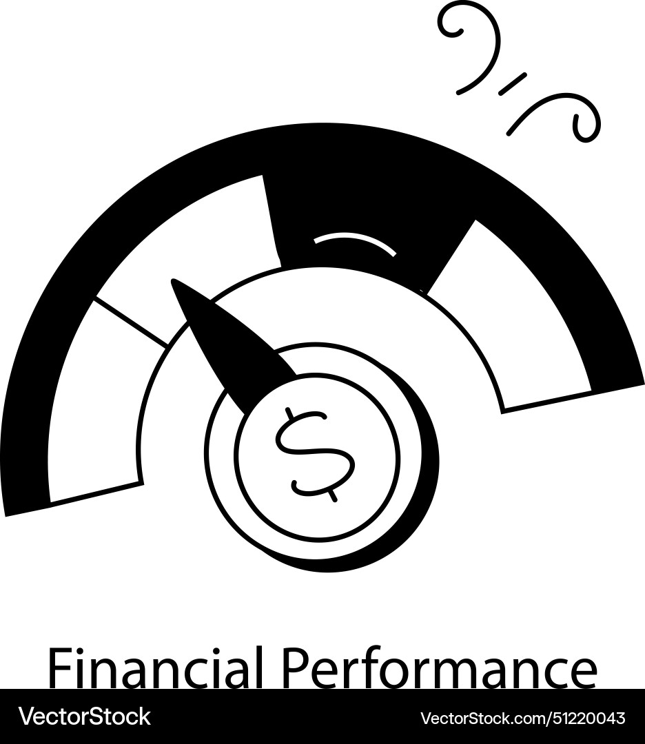 Financial performance Royalty Free Vector Image