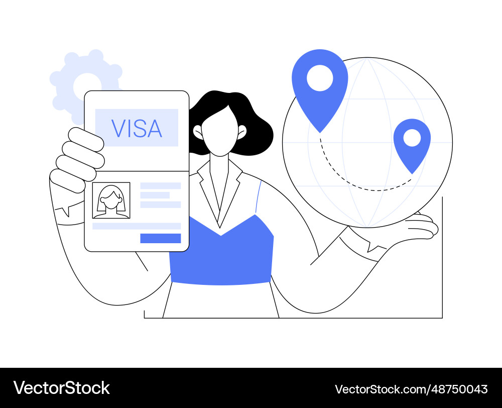 Get a new visa abstract concept Royalty Free Vector Image