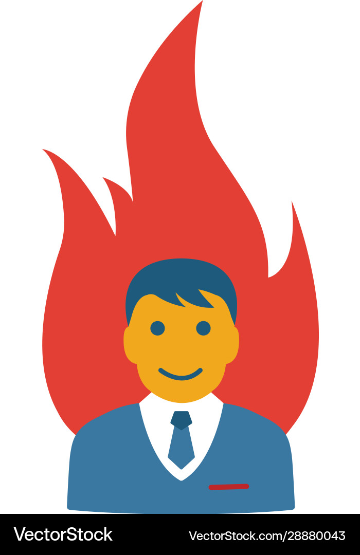 Hot lead icon simple flat element from crm Vector Image