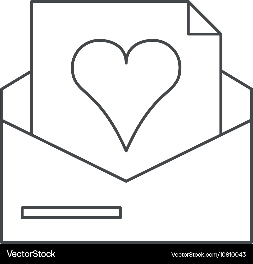Isolated heart inside envelope design Royalty Free Vector