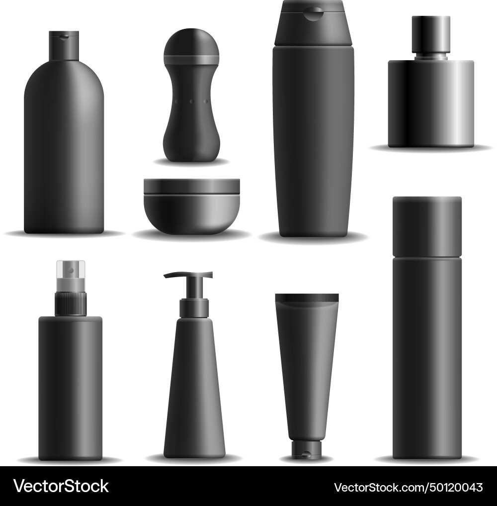 Mens cosmetics realistic set Royalty Free Vector Image