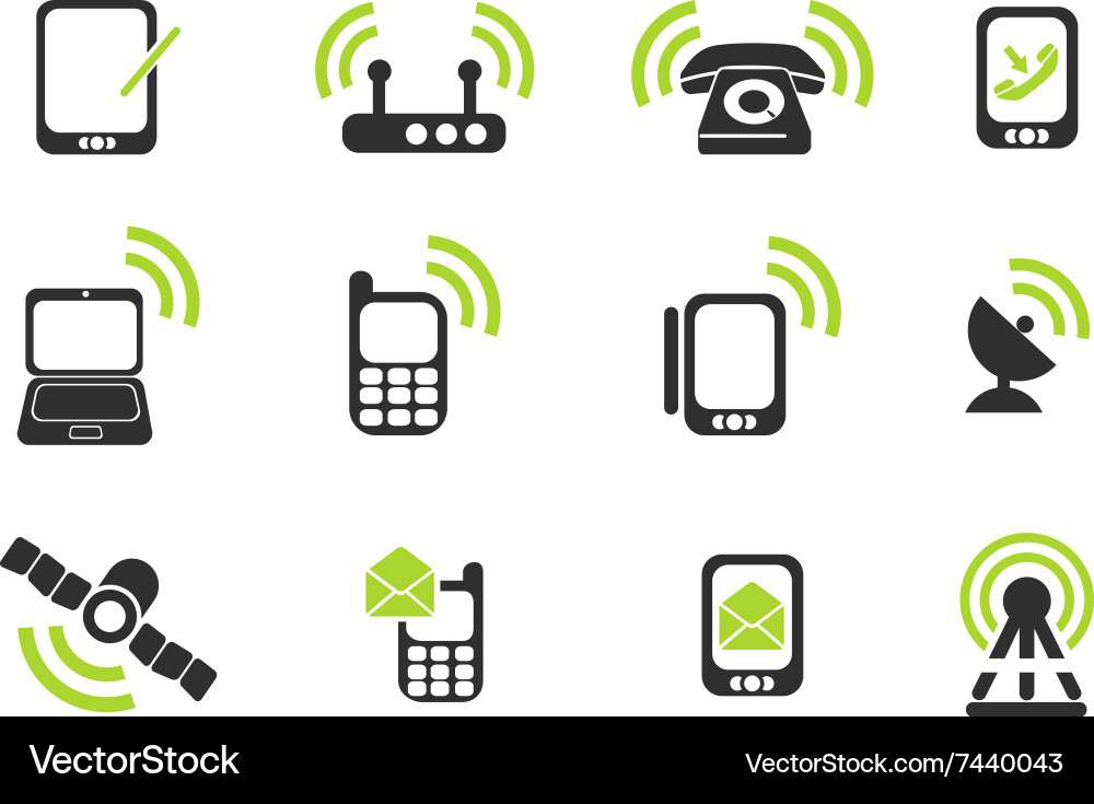 Mobile icons Royalty Free Vector Image - VectorStock