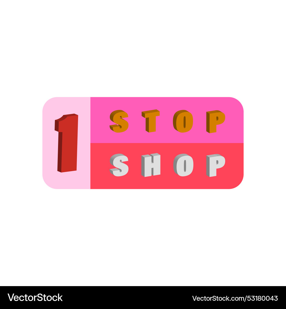 One stop shop icon eps 10 Royalty Free Vector Image