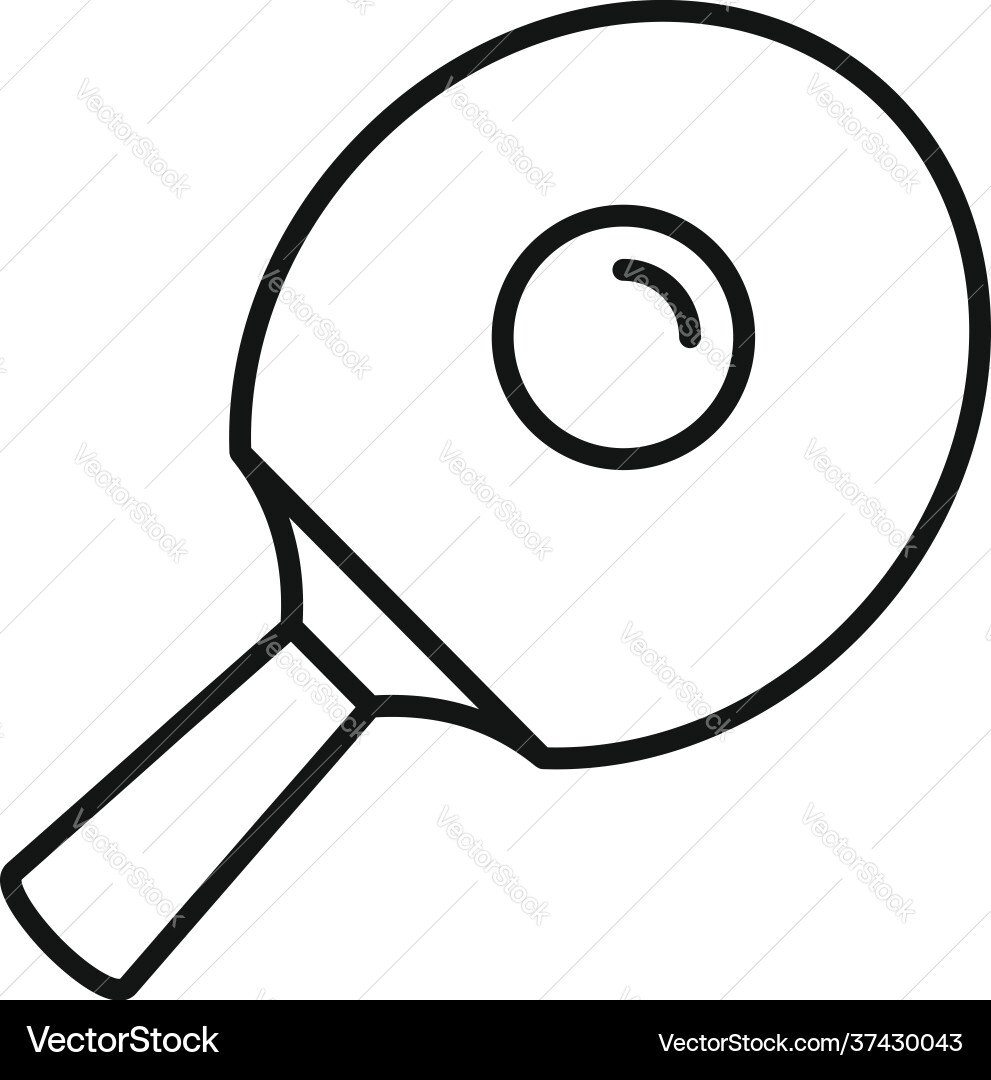 Ping pong pad icon outline style Royalty Free Vector Image