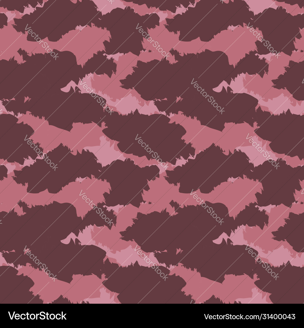 Red camouflage abstract seamless pattern Vector Image
