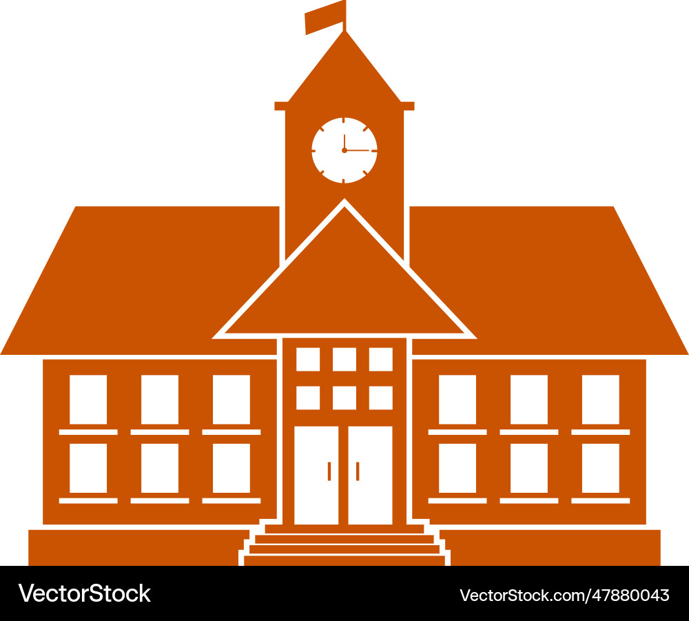 School building svg design Royalty Free Vector Image