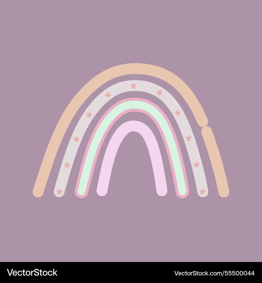 Boho rainbow Royalty Free Vector Image - VectorStock