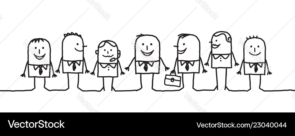 Cartoon characters - business team Royalty Free Vector Image