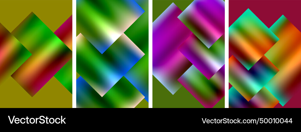 Colorful metal square abstract poster backgrounds Vector Image