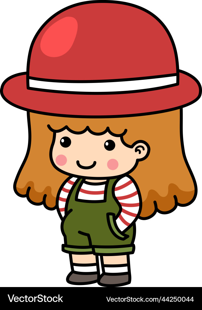 Cute little kid girl Royalty Free Vector Image