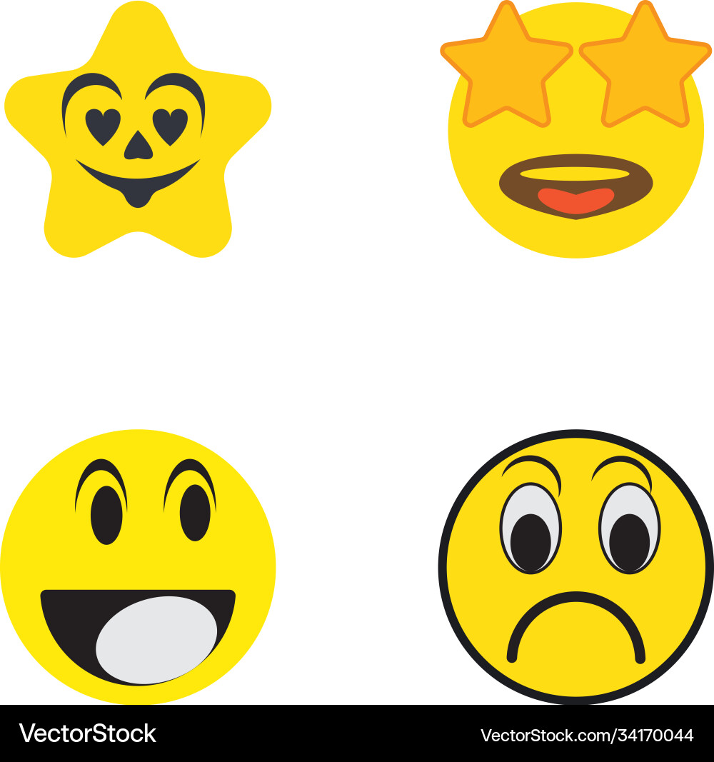 Emoticon template face Royalty Free Vector Image