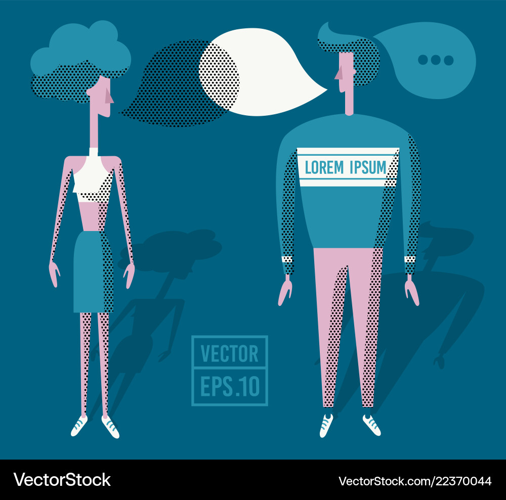 Flat design concept man Royalty Free Vector Image