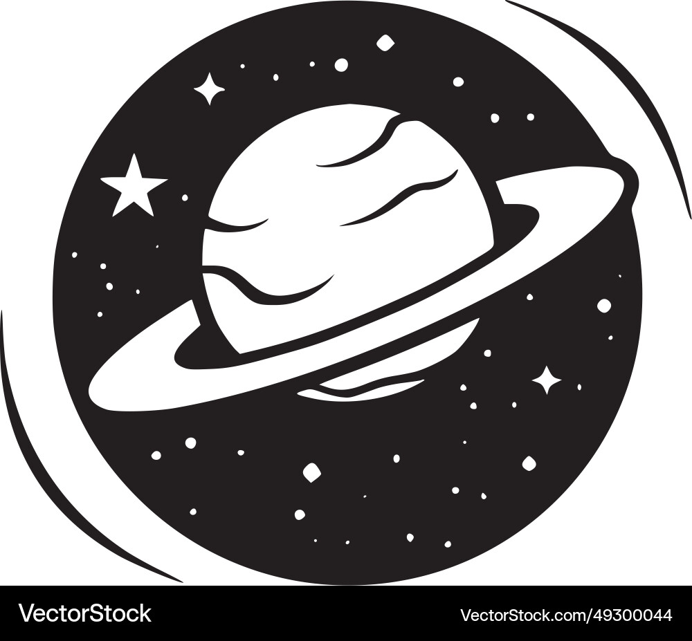 Galaxy - minimalist and simple silhouette Vector Image