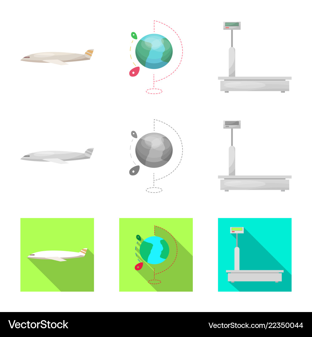 Goods and cargo symbol set Royalty Free Vector Image