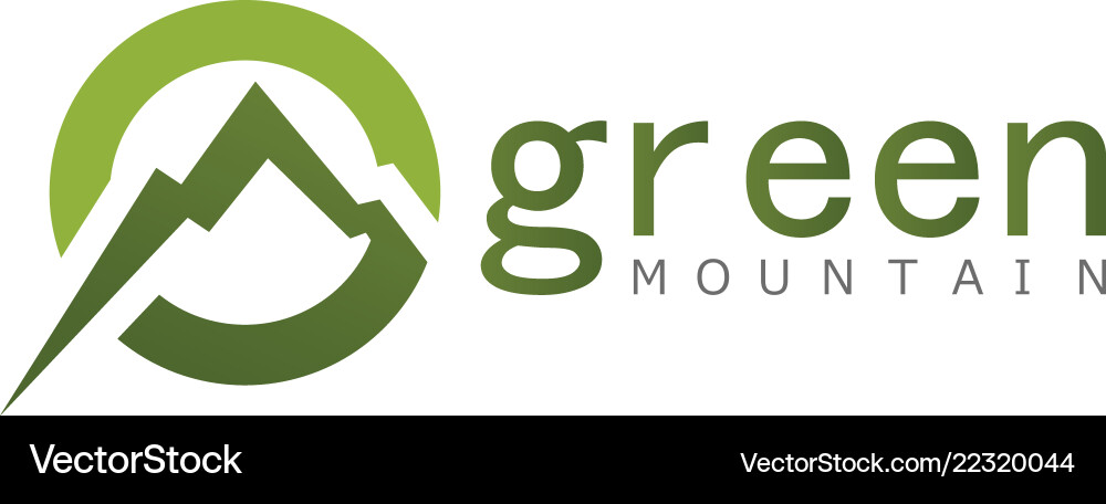 Green Mountain Logo Royalty Free Vector Image - VectorStock