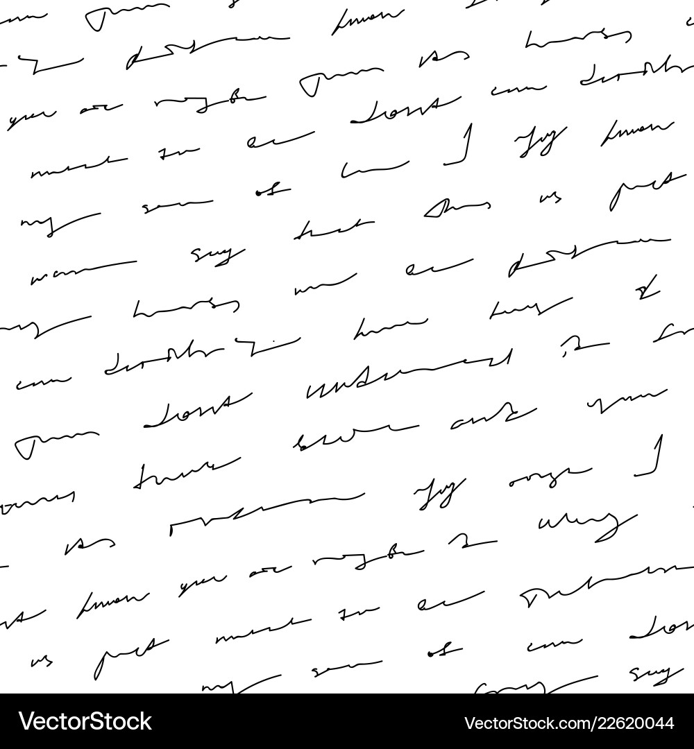 Handwriting background seamless pattern grunge Vector Image