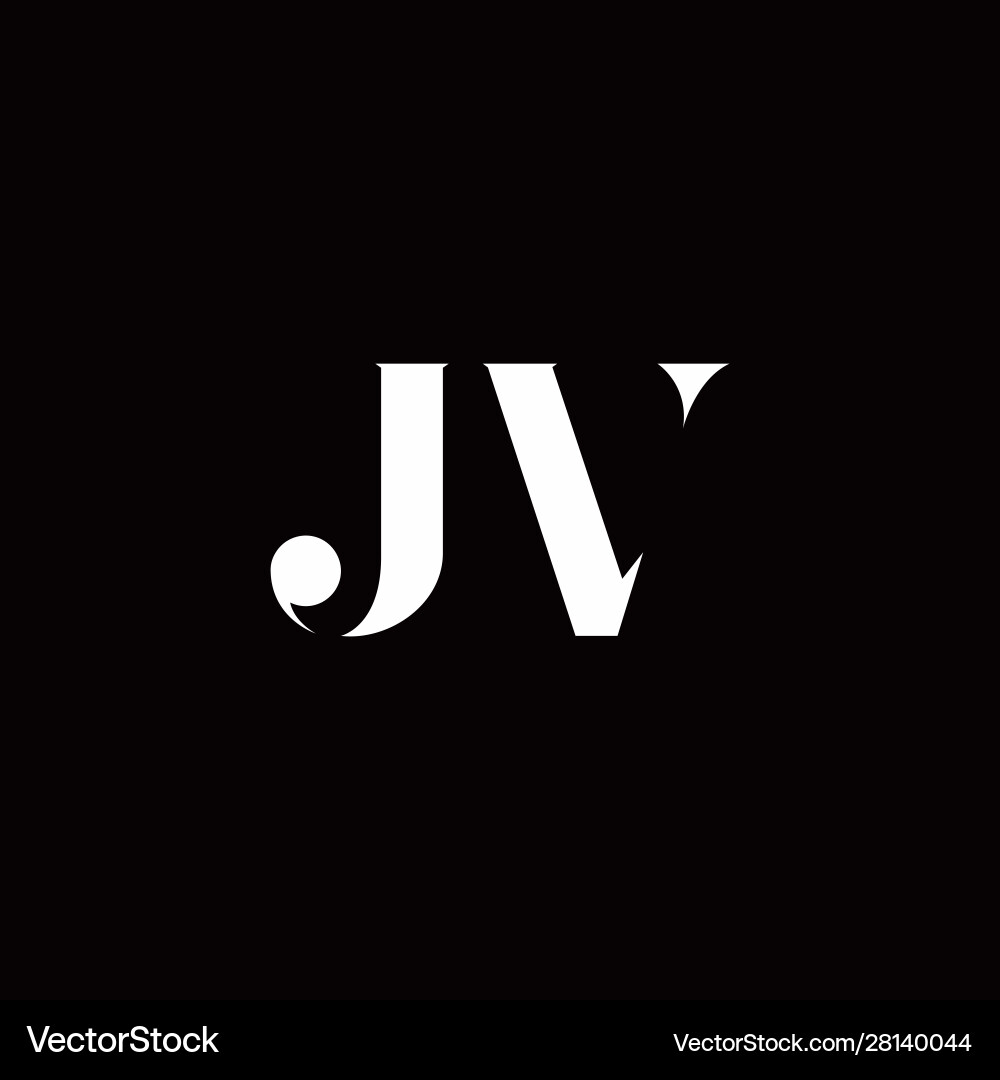 Jv logo letter initial designs template Royalty Free Vector