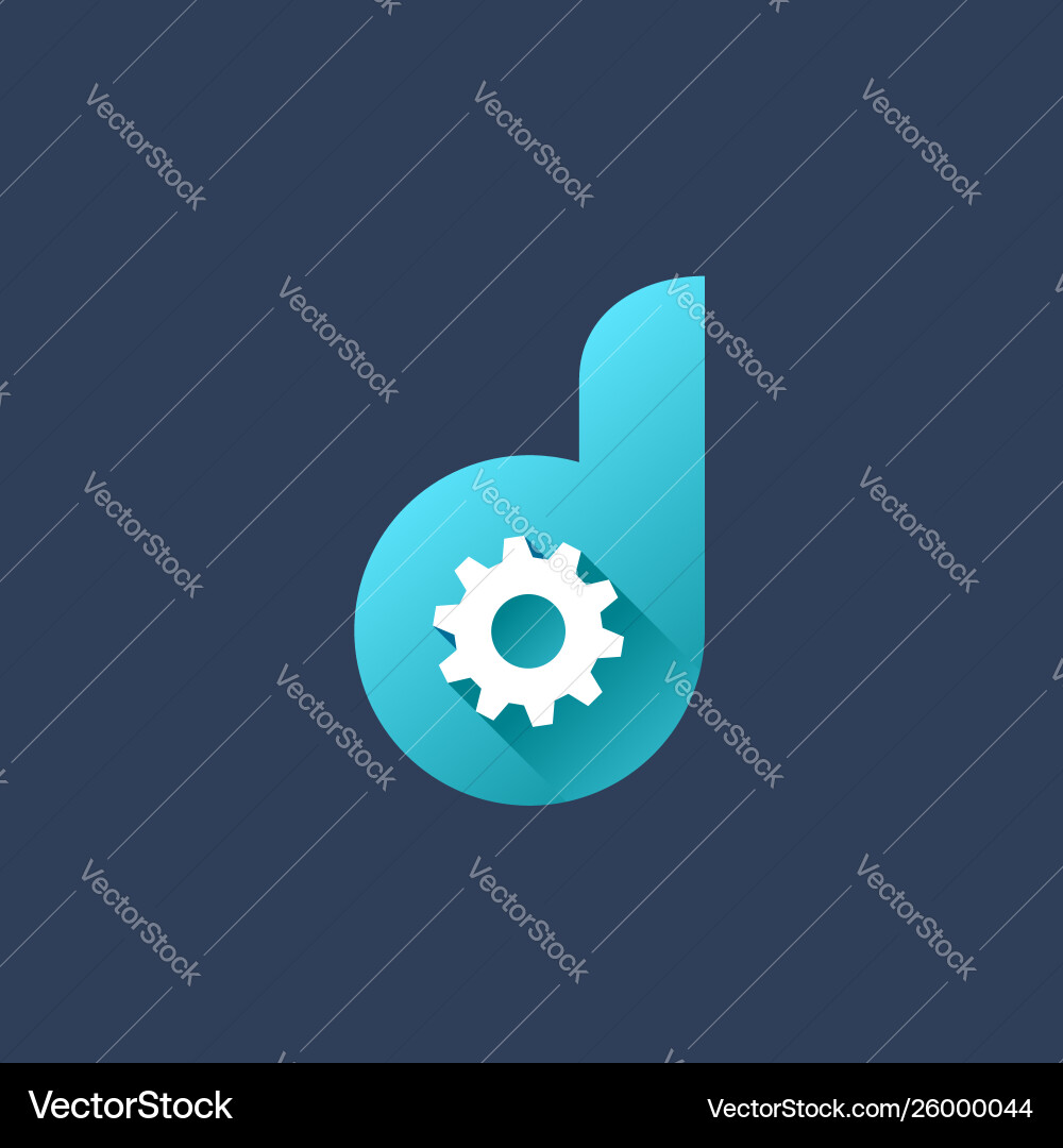 Letter d technology logo icon design template Vector Image
