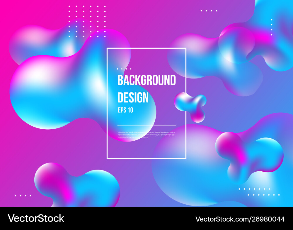 Liquid flow fluid colors graphic element Vector Image