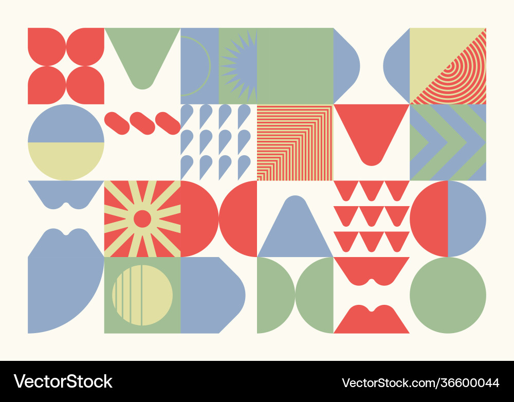Mid-century pattern abstract design Royalty Free Vector