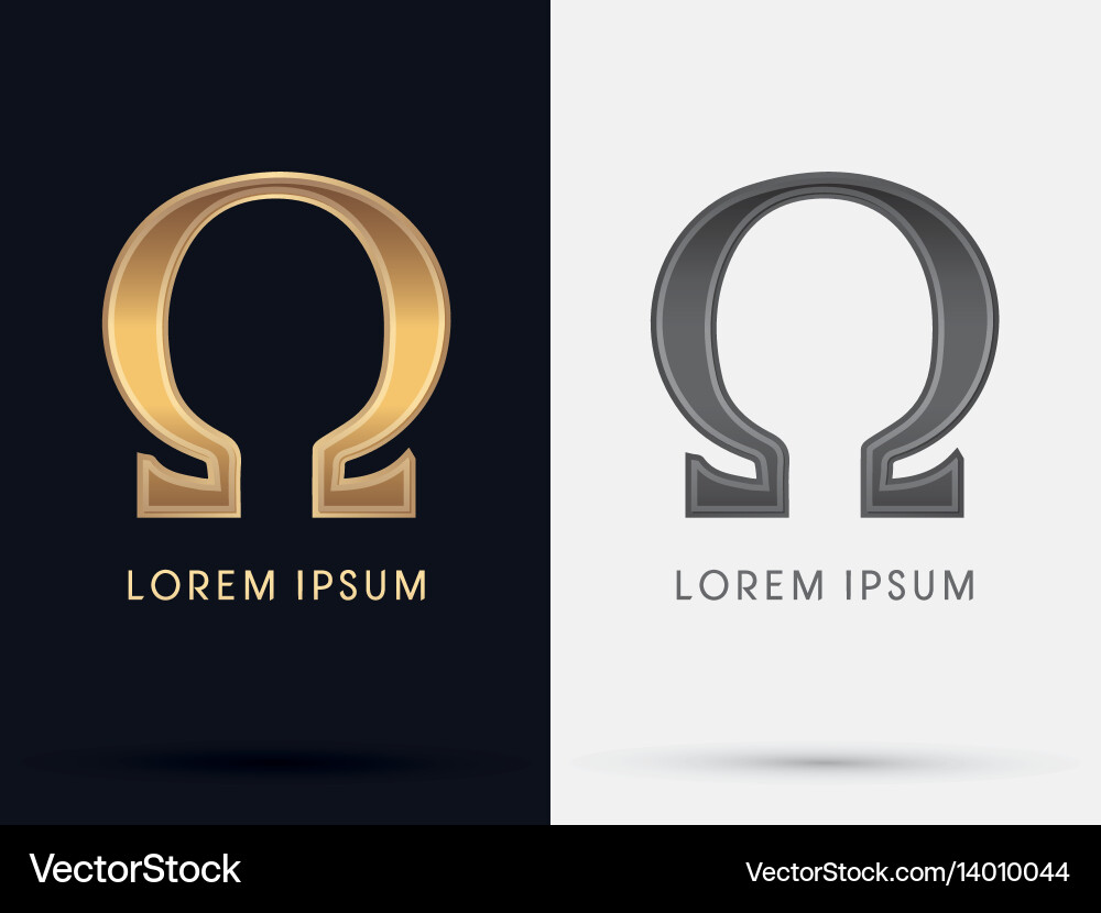 Omega sign Royalty Free Vector Image - VectorStock