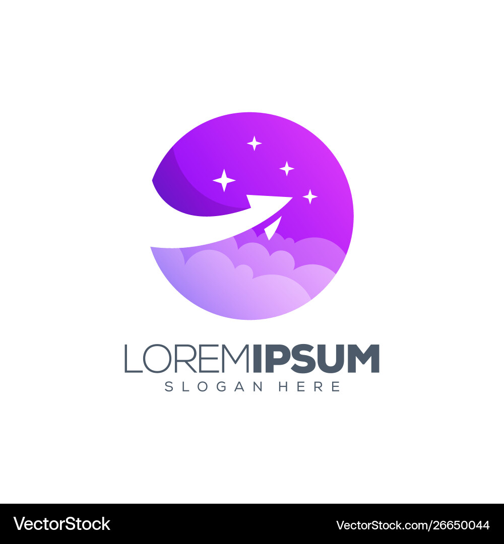 Plane logo design Royalty Free Vector Image - VectorStock