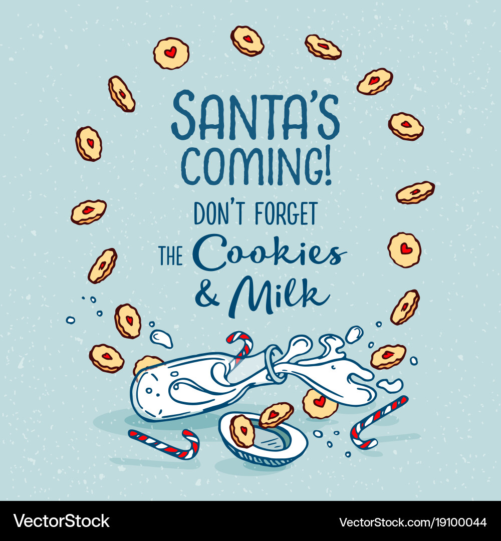 Poster santa is coming Royalty Free Vector Image