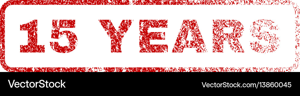 15 years rubber stamp Royalty Free Vector Image