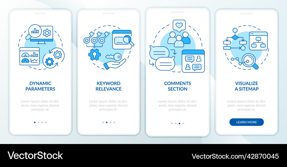 Advanced search engine optimization blue Vector Image